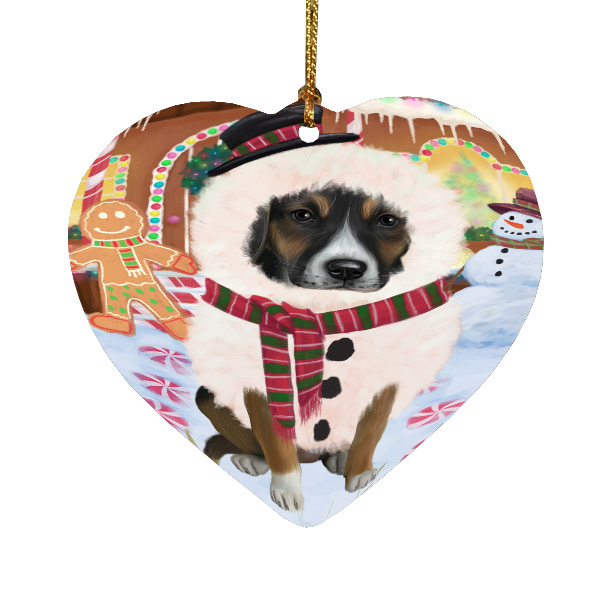 Gingerbread Snowman Dog Cat Pet Photo Heart Christmas Tree Ornament ...