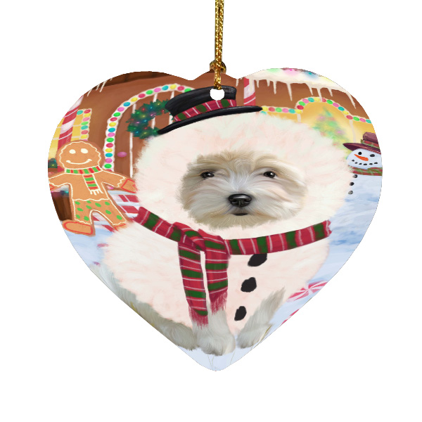 Gingerbread Snowman Dog Cat Pet Photo Heart Christmas Tree Ornament ...