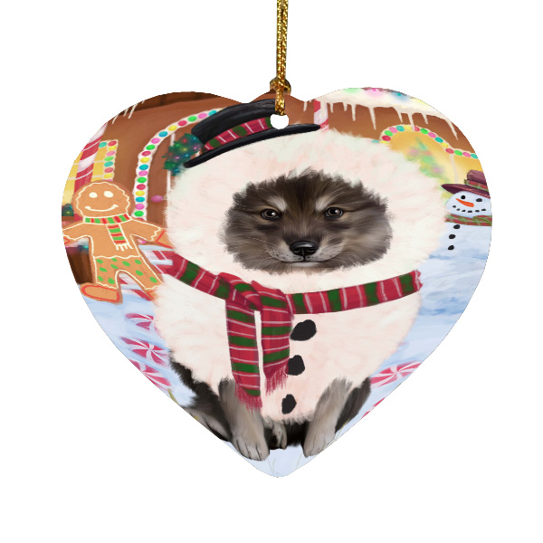 Gingerbread Snowman Dog Cat Pet Photo Heart Christmas Tree Ornament ...