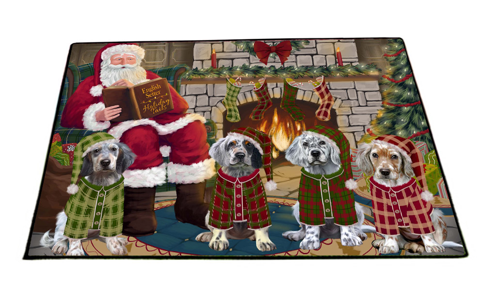 English Setter Dog Floor Mat Personalized Pet Door Mat Valentine Day ...