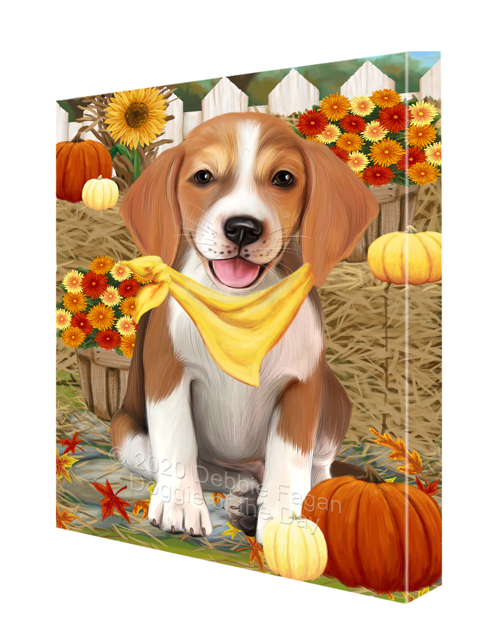 Fall Autumn Greeting Dog Cat Pet Photo Lovers Canvas Wall Art D?cor ...