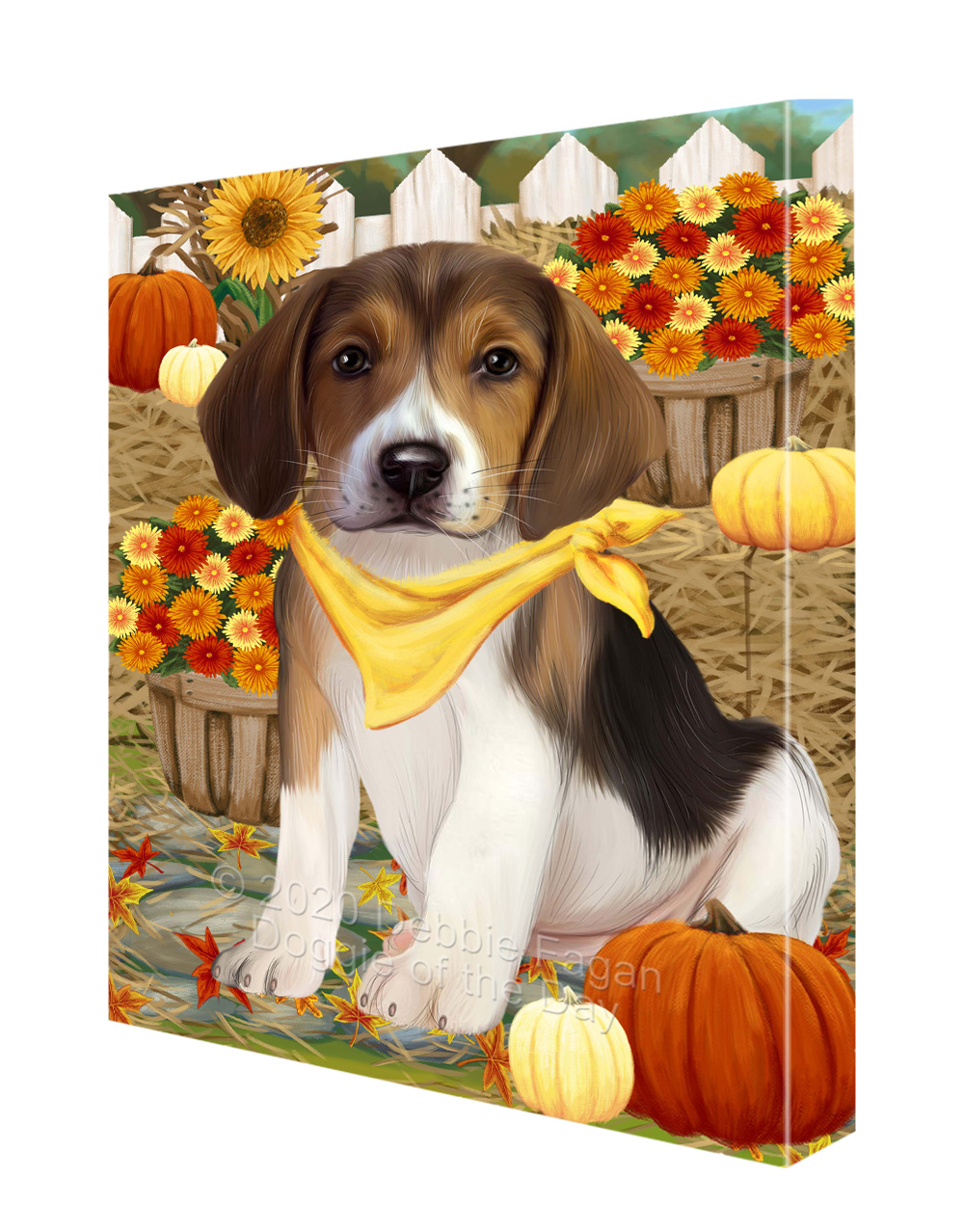 Fall Autumn Greeting Dog Cat Pet Photo Lovers Canvas Wall Art D?cor ...