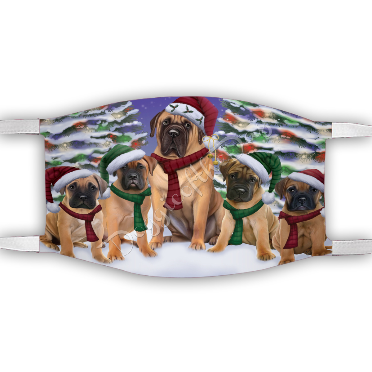 Christmas Family Portrait Dog Cat Pet Photo Face Masks, Personalized ...