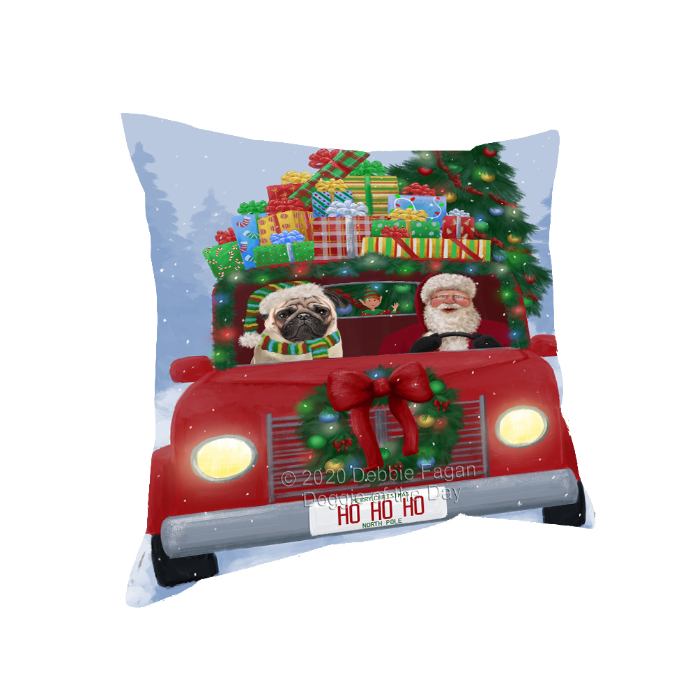 Christmas Honk Honk Red Truck Dogs Cats Photo Throw Decorative Pillow ...