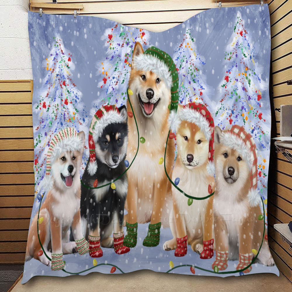 Shiba Inu Quilt Dog Bedding Personalized Christmas Gift Many Designs ...