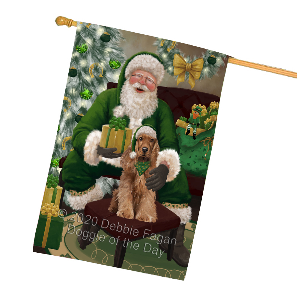 Cocker Spaniel Dog House Flag Christmas Double Sided 28"x40" Many ...