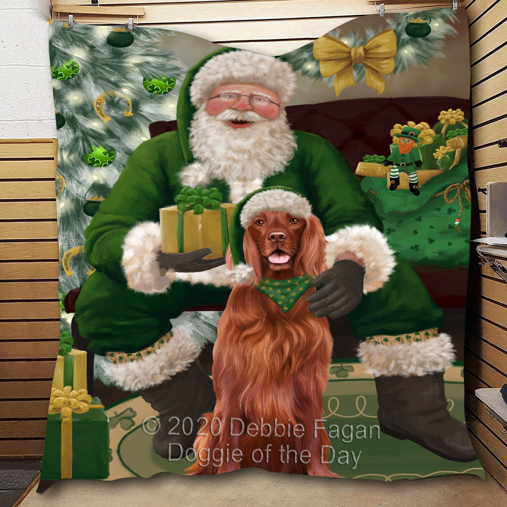 Irish Red Setter Quilt Dog Bedding Personalized Christmas Gift Many ...