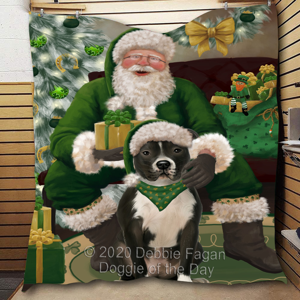 Pitbull Quilt Dog Bedding Personalized Christmas Gift Many Designs NWT ...