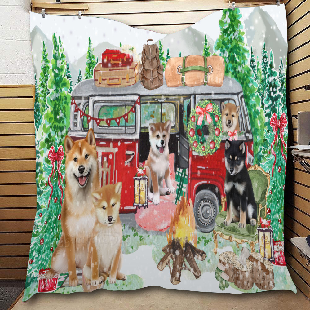 Shiba Inu Quilt Dog Bedding Personalized Christmas Gift Many Designs ...