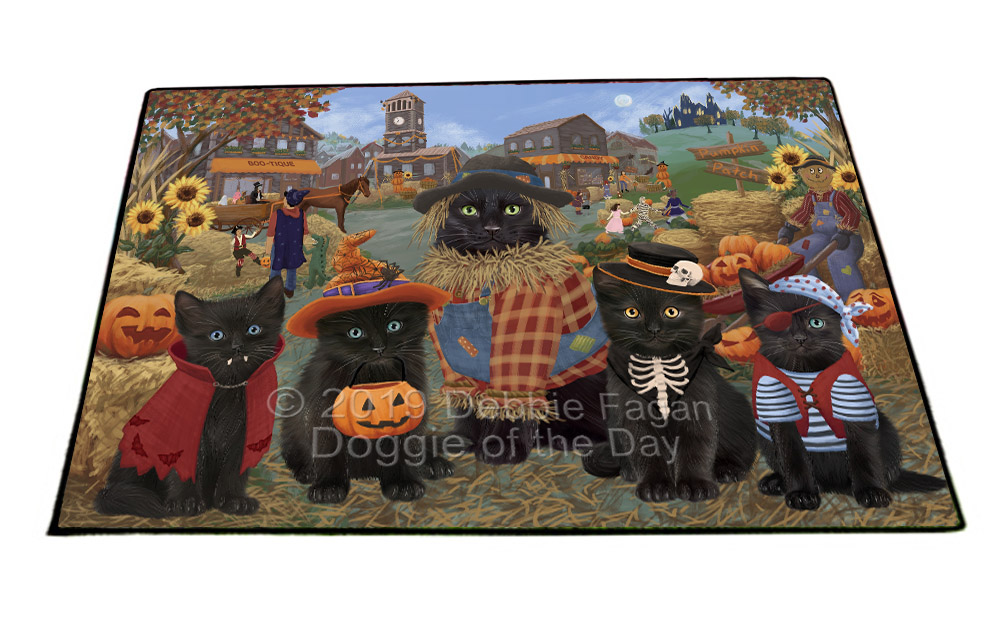 Black Cat Floor Mat Personalized Anti-Slip Pet Door Mat Indoor Outdoor ...