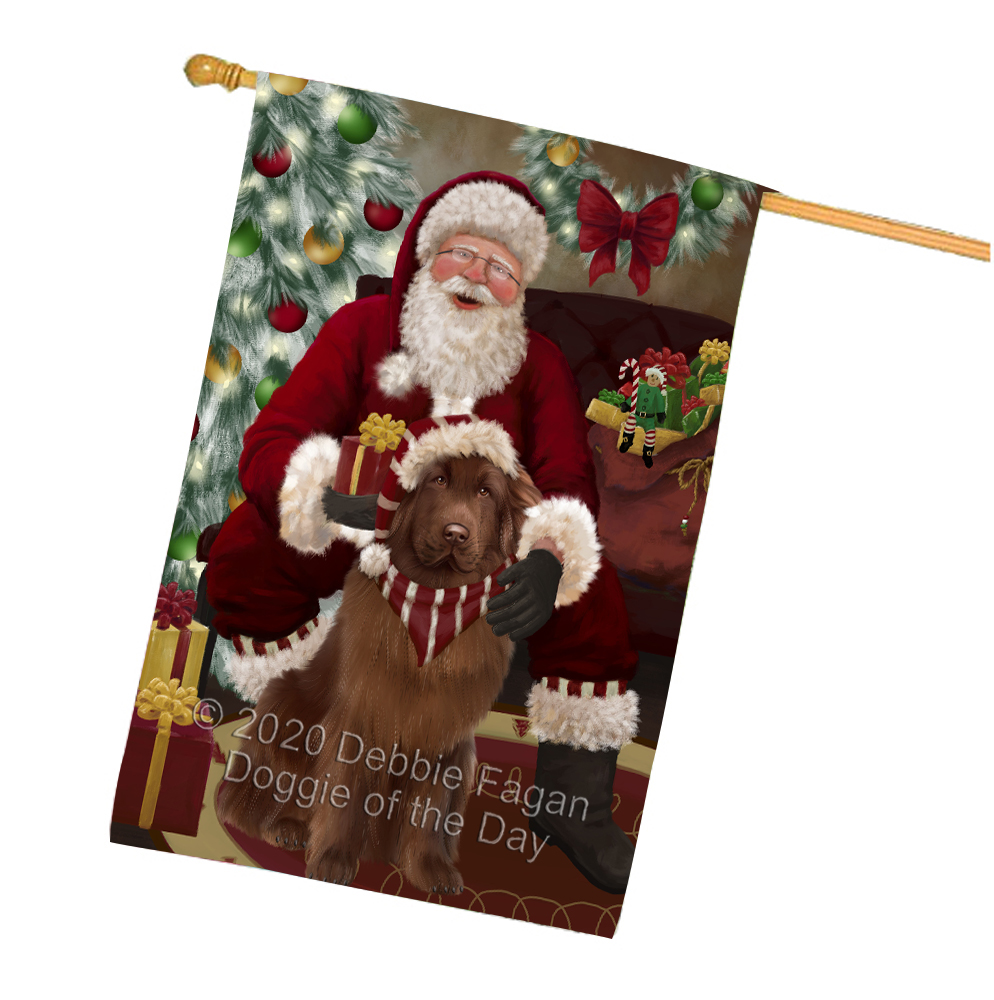Newfoundland Dog House Flag Christmas Double Sided 28"x40" Many Designs ...