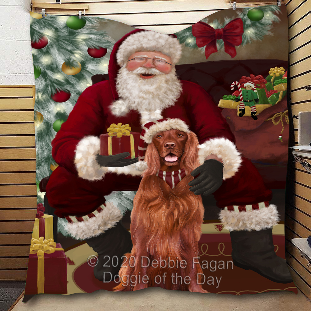 Irish Red Setter Quilt Dog Bedding Personalized Christmas Gift Many ...