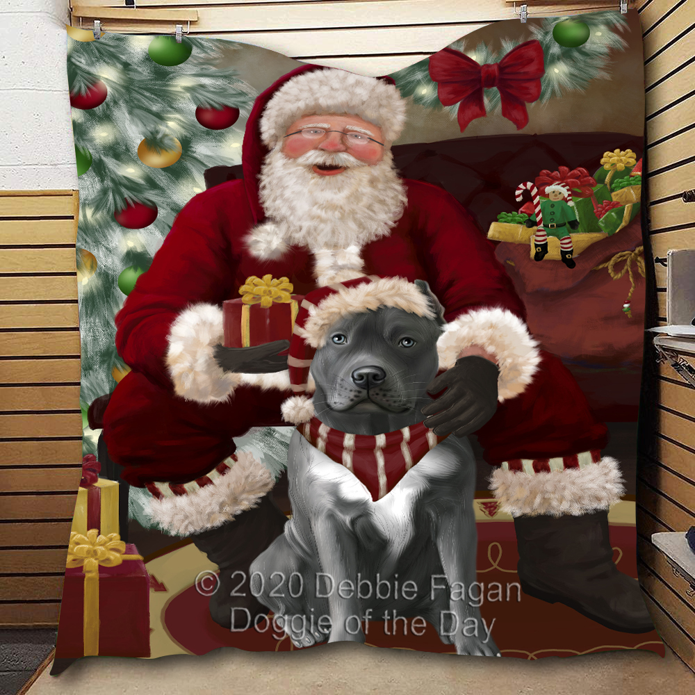 Pitbull Quilt Dog Bedding Personalized Christmas Gift Many Designs NWT ...