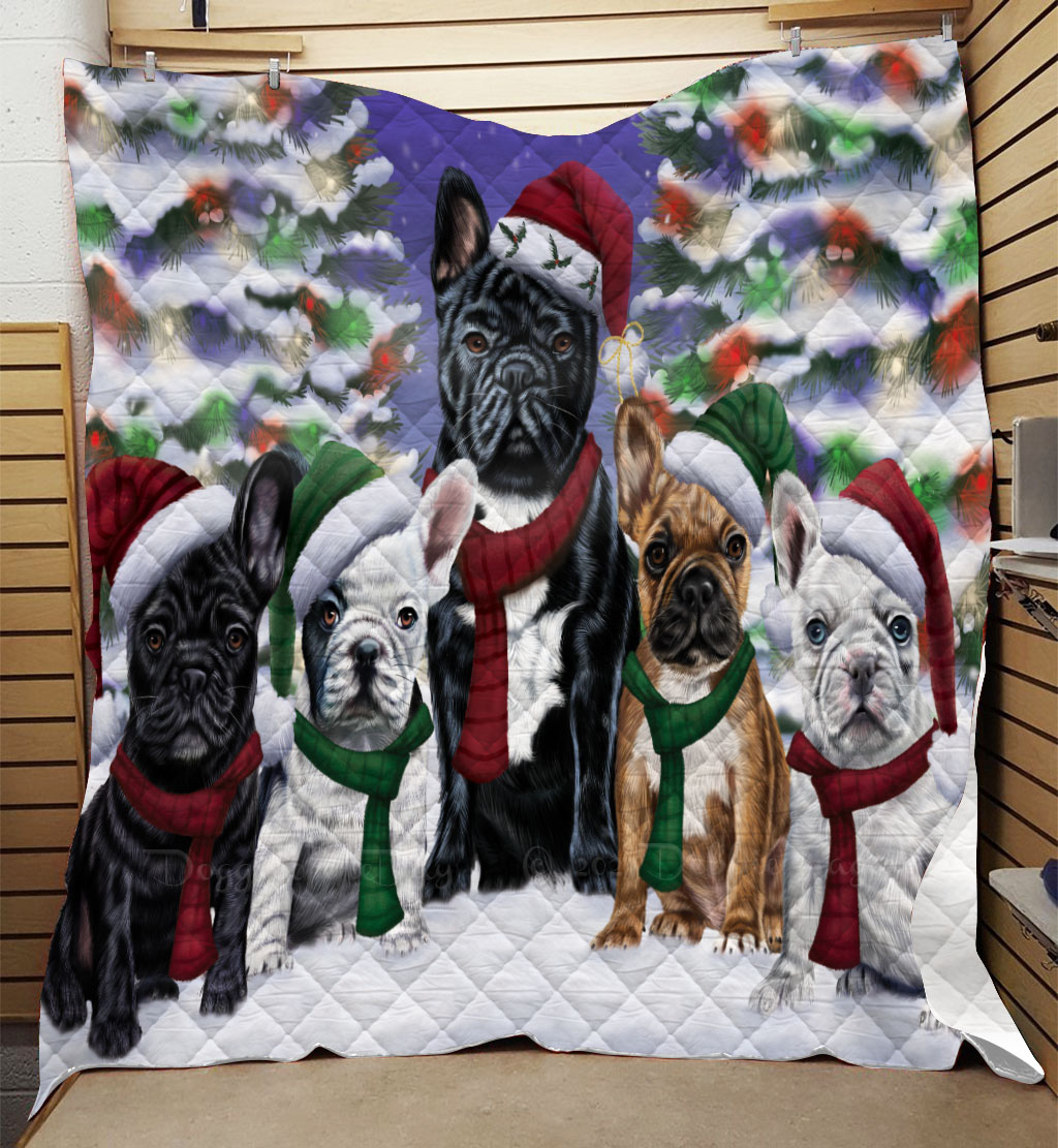 French Bulldog Quilt Dog Bedding Personalized Christmas Gift Many ...