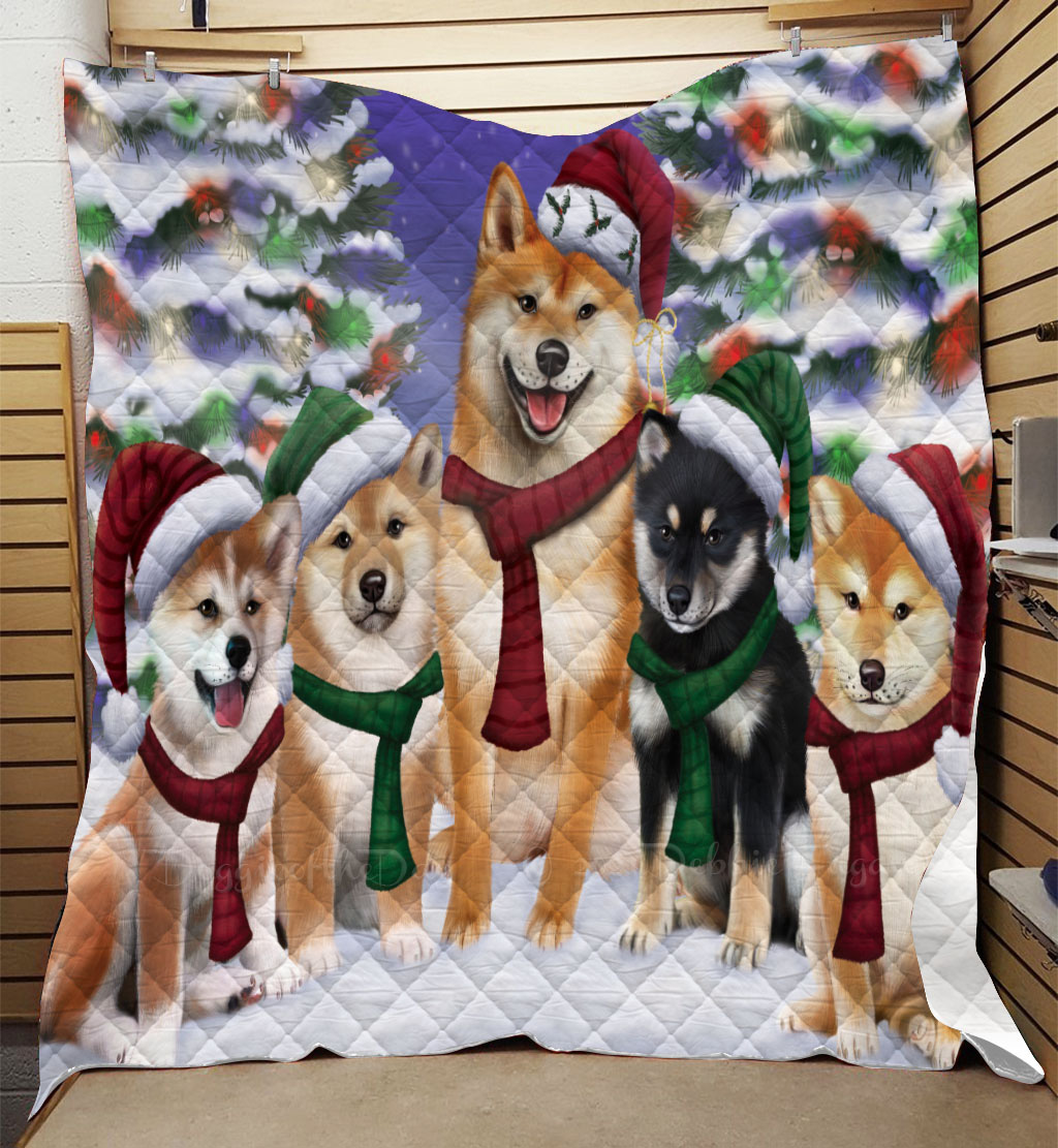 Shiba Inu Quilt Dog Bedding Personalized Christmas Gift Many Designs ...