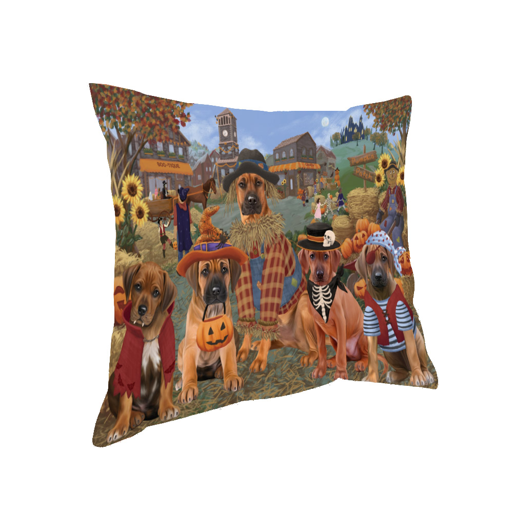 Halloween 'Round Town Fall Pumpkin Dog Cat Pet Photo Throw Decorative ...